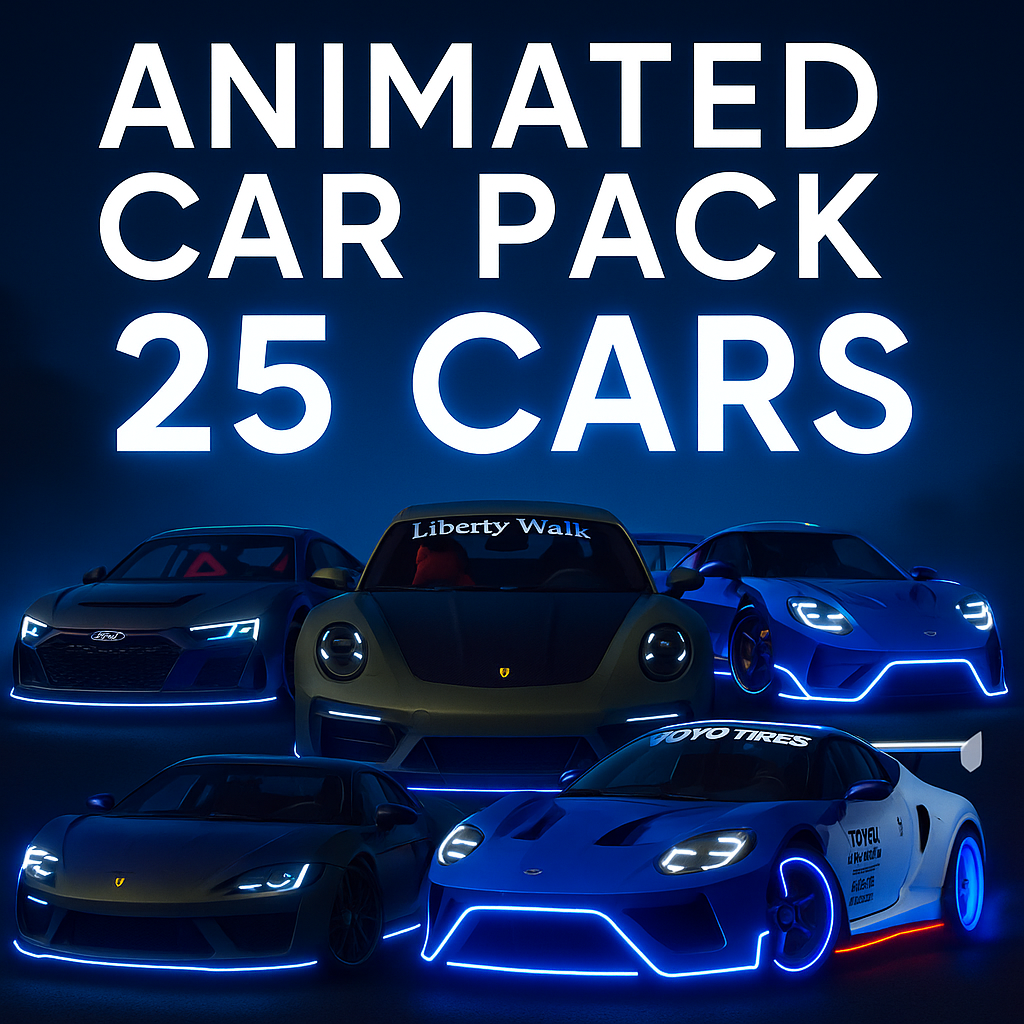 Animated Car Pack (25 CARS)